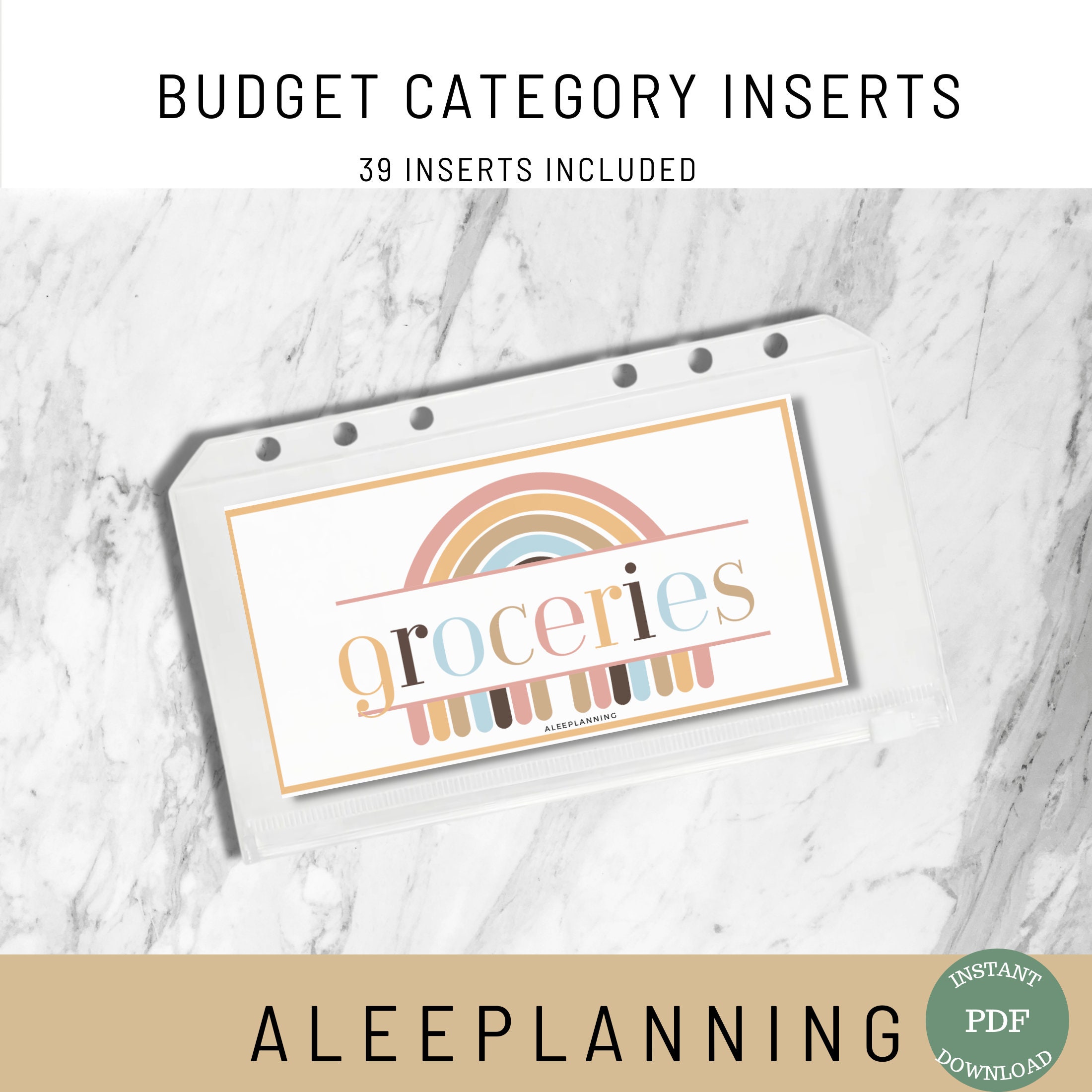 Budget Category Inserts Boho A6 Budget Dashboard Cash Envelope Cash ...