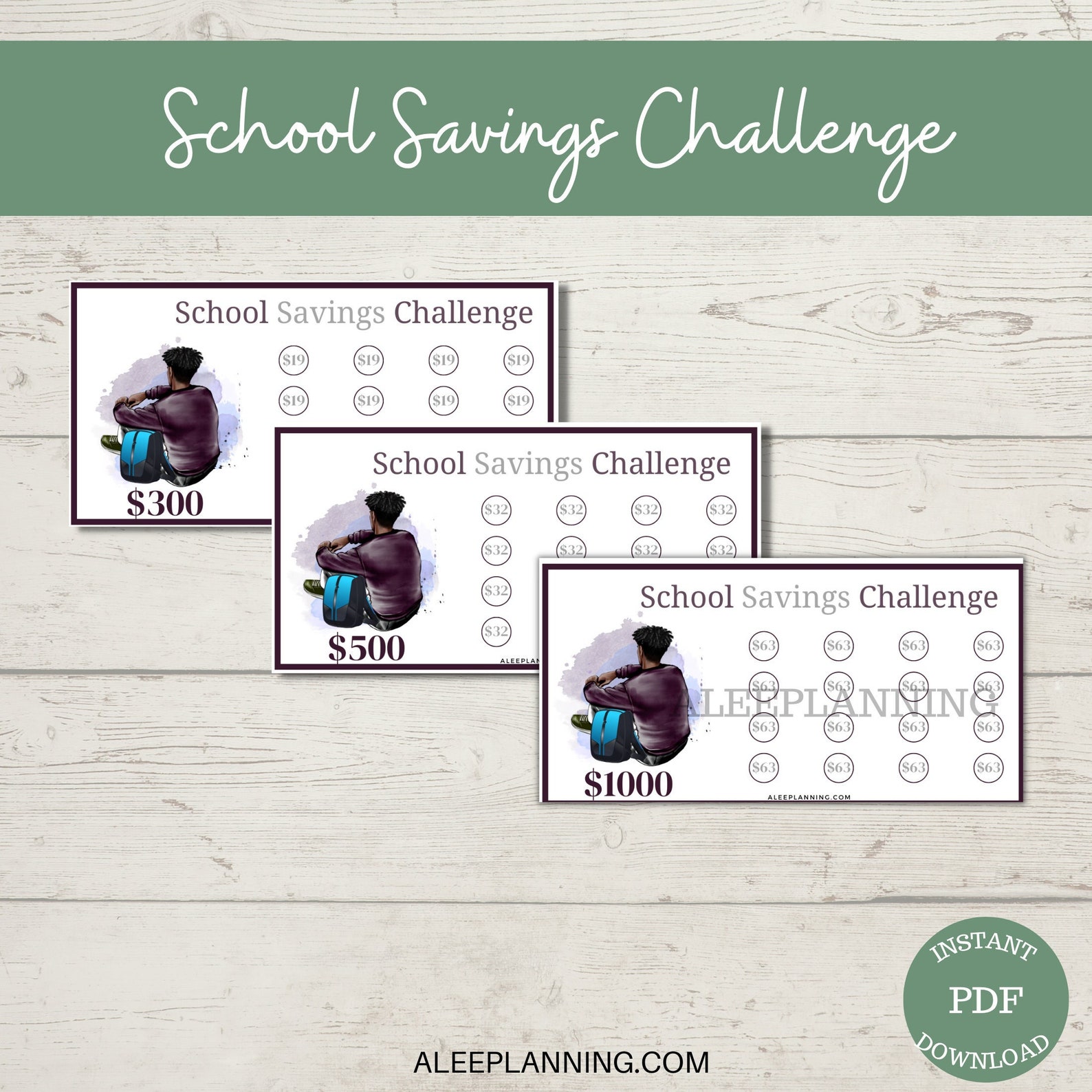 School Savings Fund| Teen Savings| Back to School Savings Challenge A6 ...