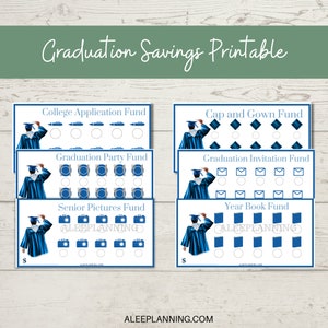 Graduation Savings Fund Printable|a6 | Graduation | Printable| Senior ...