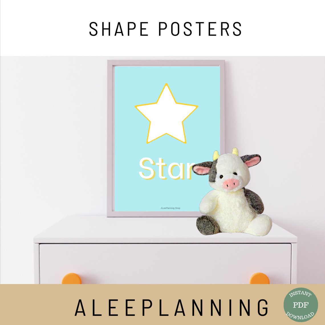 Shape Poster for Preschoolers Blue Shape Posterpreschool - Etsy