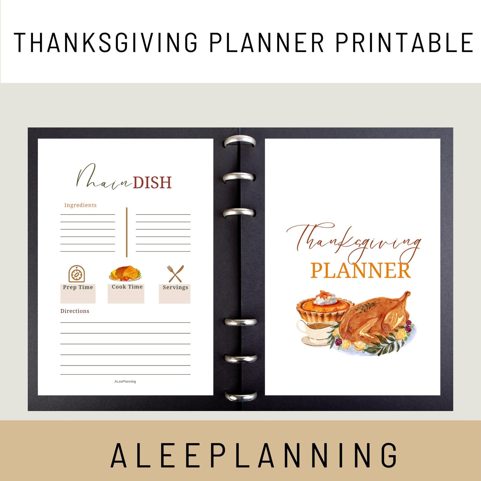 Thanksgiving Planner Bundle: Printable Meal Planning, Budget, Lists ...