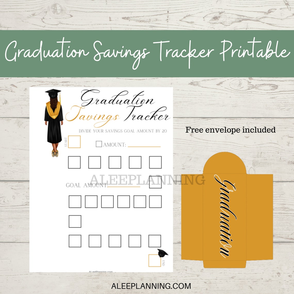 Graduation Savings Tracker Savings Challenge Goal Tracker - Etsy