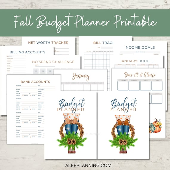 Fall Budget Binder Printable Fall Budget Planner Fall - Etsy