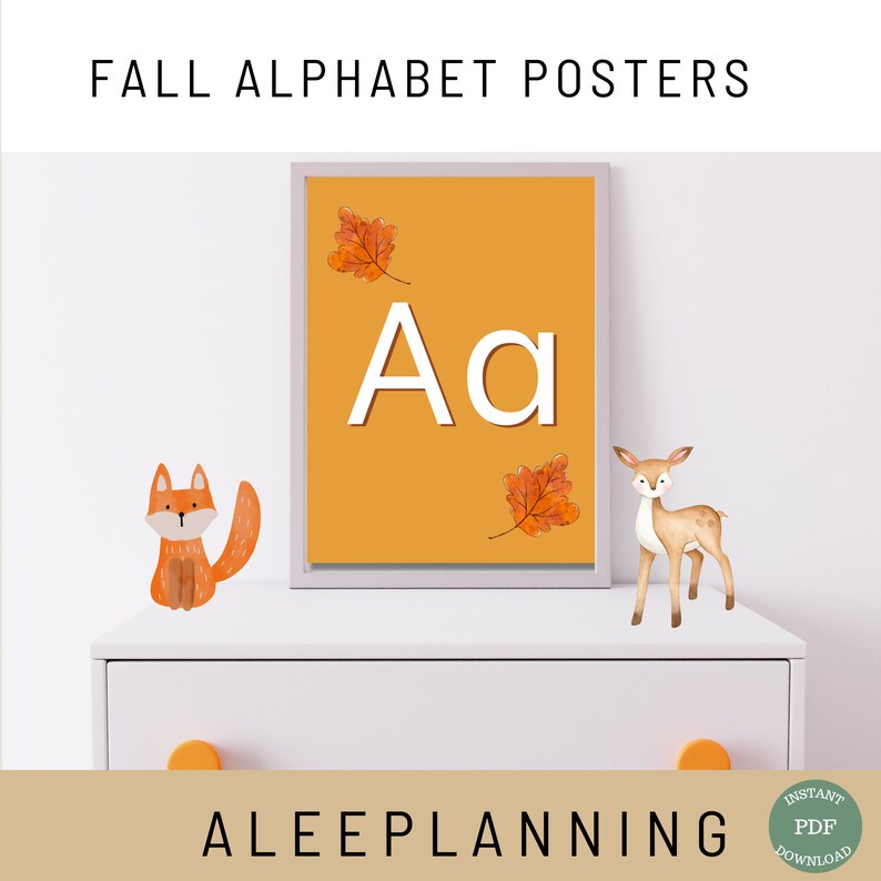 Fall Alphabet Poster Fall ABC Classroom Set Fall Classroom - Etsy