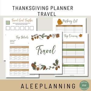Thanksgiving Planner Printable Thanksgiving Meal Planner Holiday ...