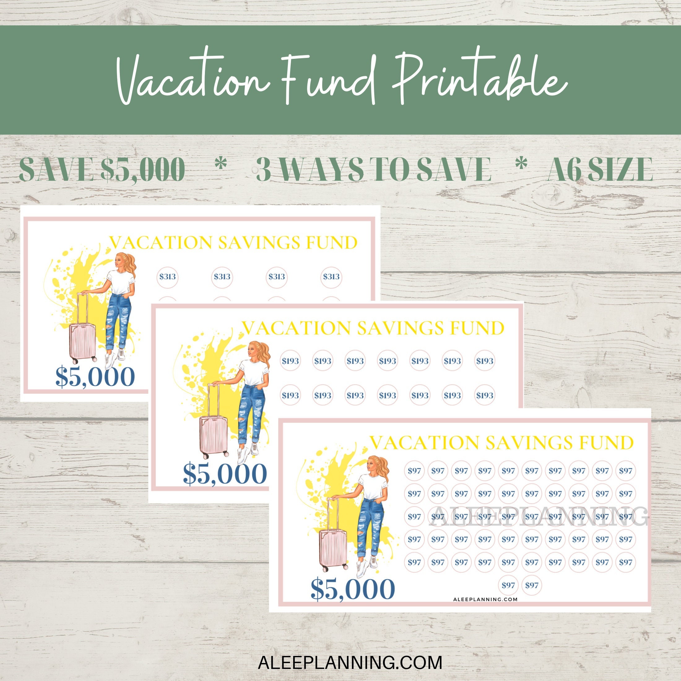 5000 Travel Fund Tracker: Vacation Savings Printable (A6 PDF) - Etsy