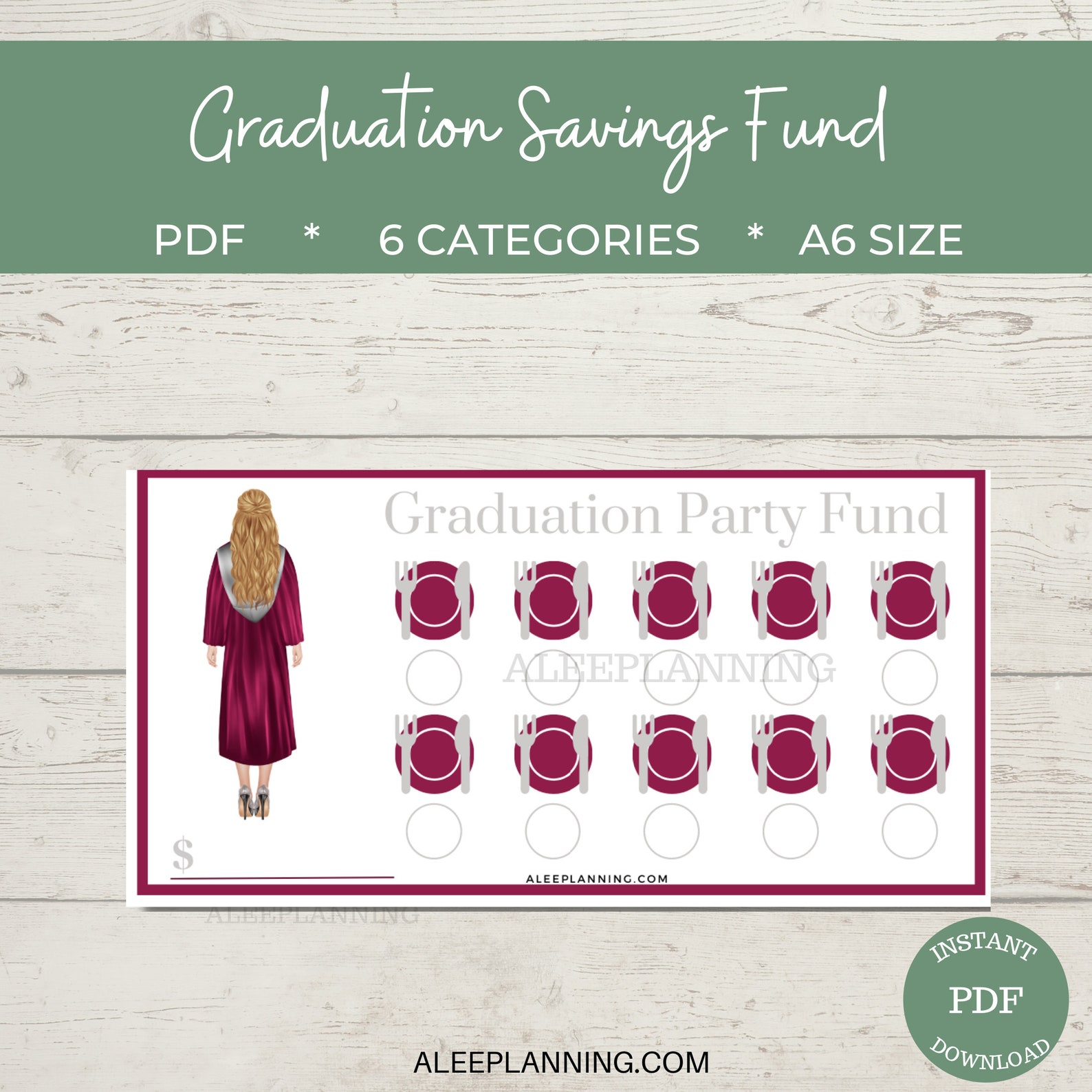 A6 Graduation Goal Tracker Graduation Savings Fund - Etsy