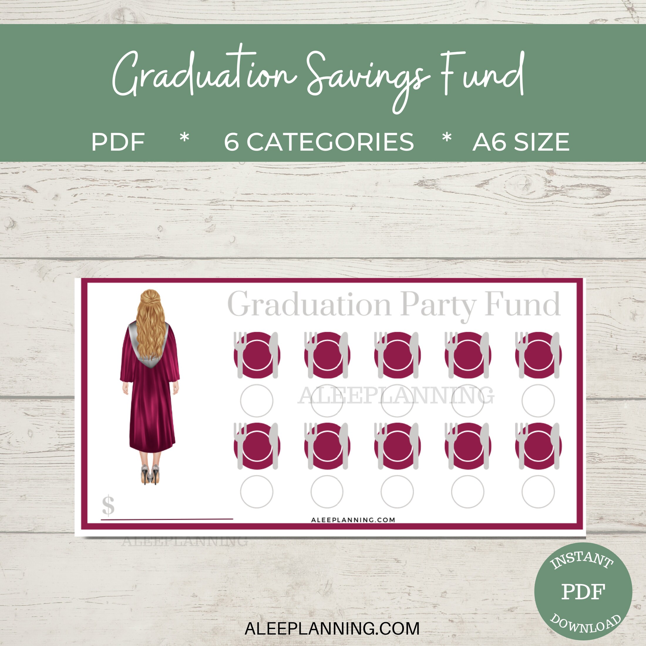 A6 Graduation Goal Tracker Graduation Savings Fund - Etsy