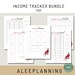 Income Tracker Printable Income Template Side Hustle Income Business ...