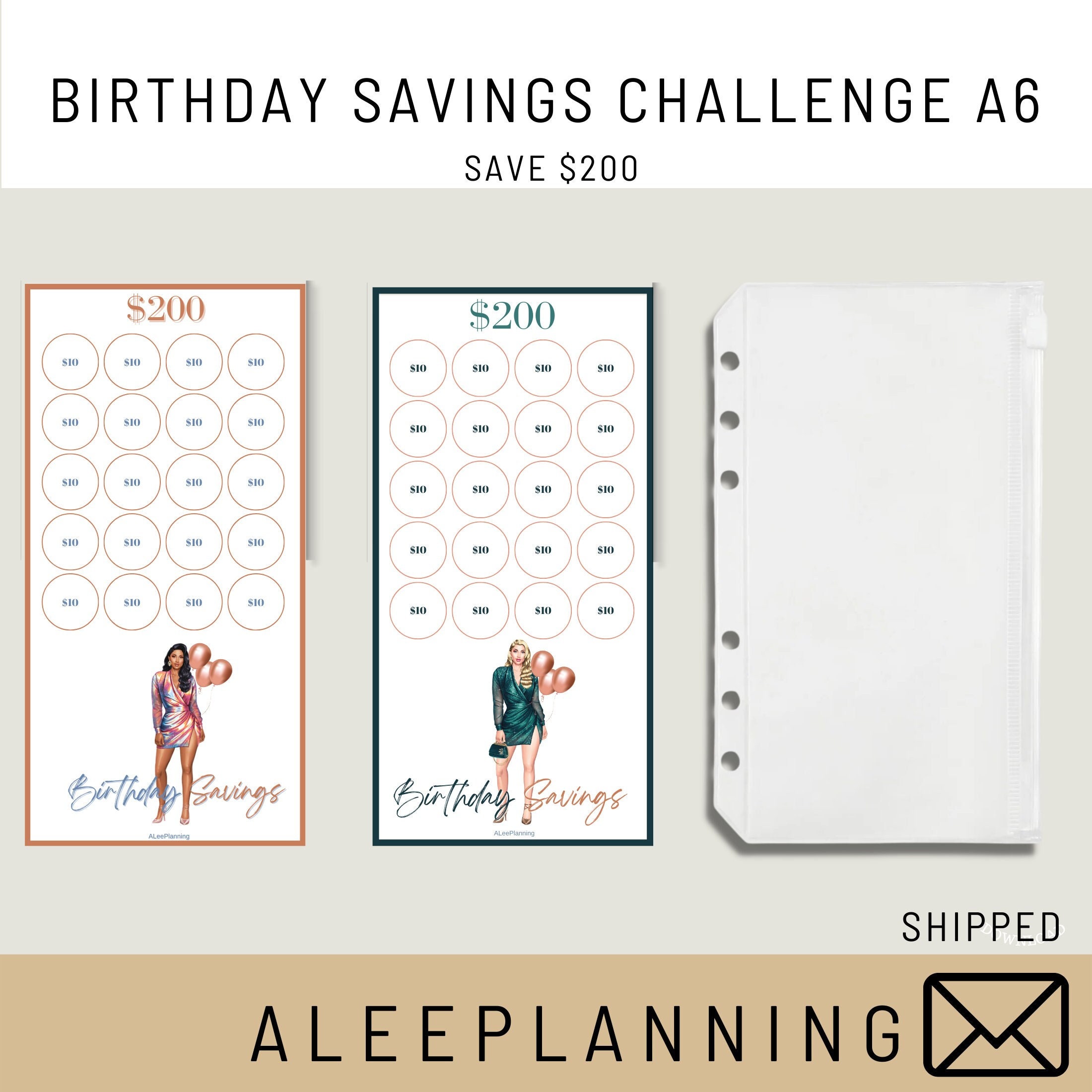 Birthday Savings Challenge Birthday Savings Tracker 200 - Etsy