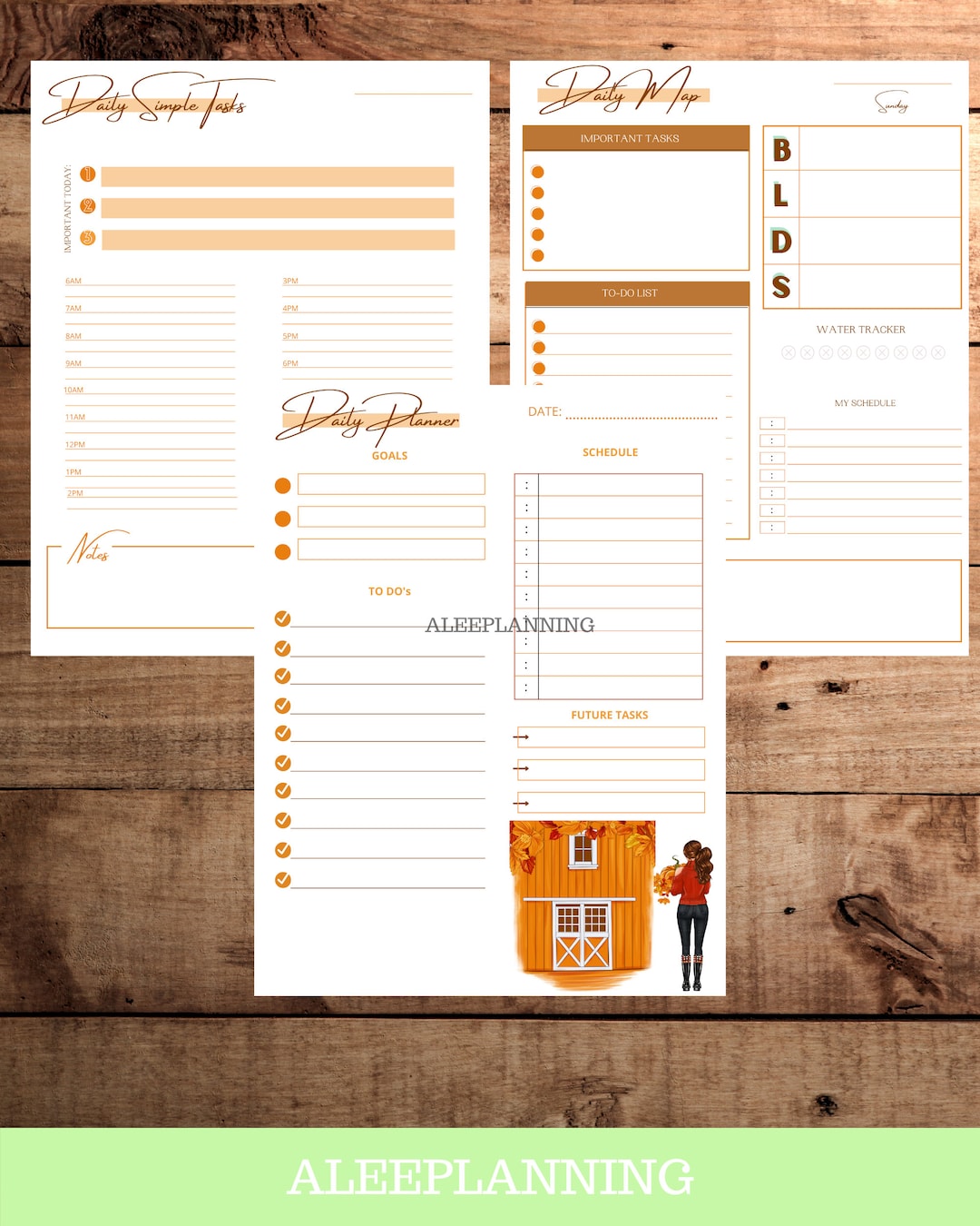Fall Daily Planner Bundle Printable | Daily Organizer - Etsy