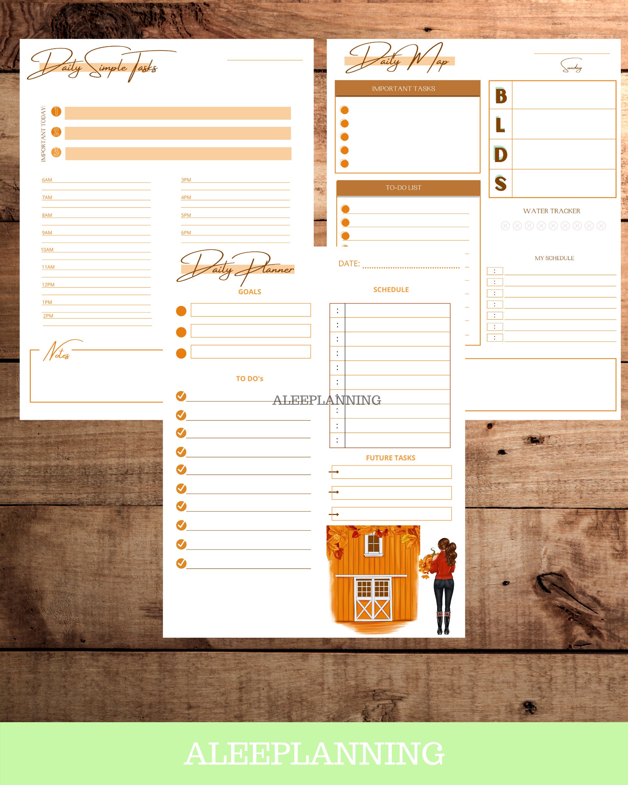 Fall Daily Planner Bundle Printable Daily Organizer - Etsy