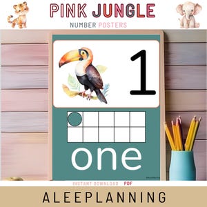 Jungle Number Posters Printable Teacher Classroom Posters Math 0-20 ...