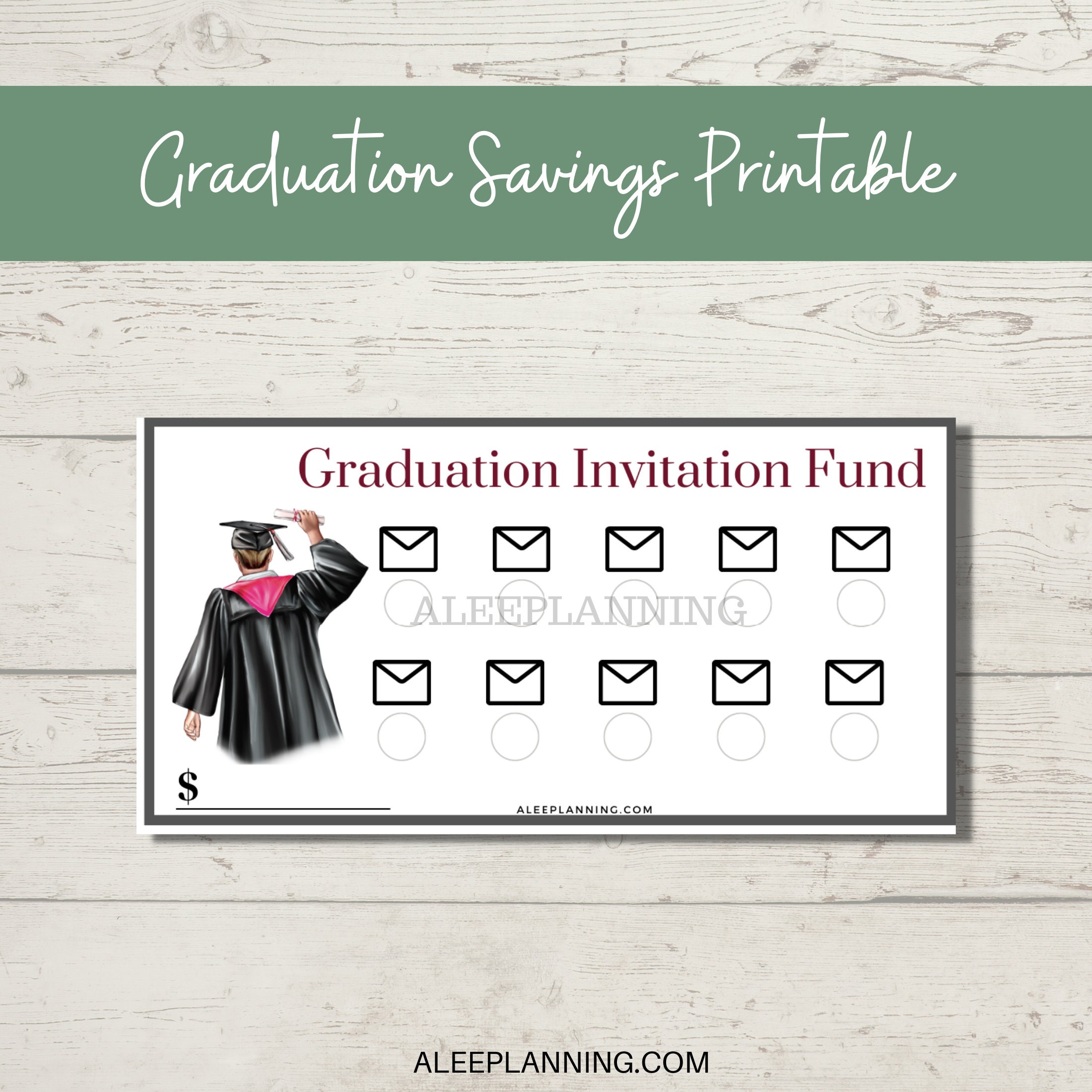 Graduation Savings Funda6 Graduation Tracker Printable Senior Dues High ...