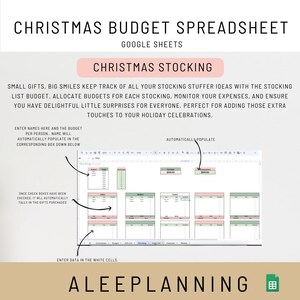Christmas Planner Spreadsheet: Holiday Budget & Gift Tracker (google ...