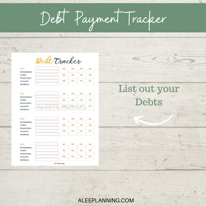 Visual Debt Tracker| Debt Payment Tracker Printable Bundle | Debt ...