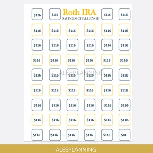 Roth IRA Savings Tracker Printable Roth IRA Track Retirement Savings - Etsy