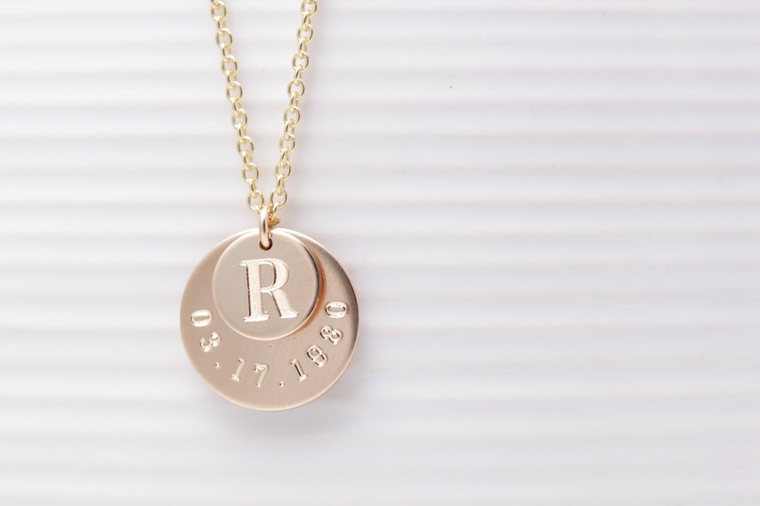 Custom Engraved Date Necklace - Etsy