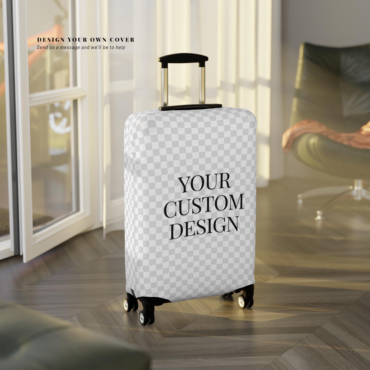 Luggage Cover Suitcase Protector Simple Minimalist Plain Pastel Color ...