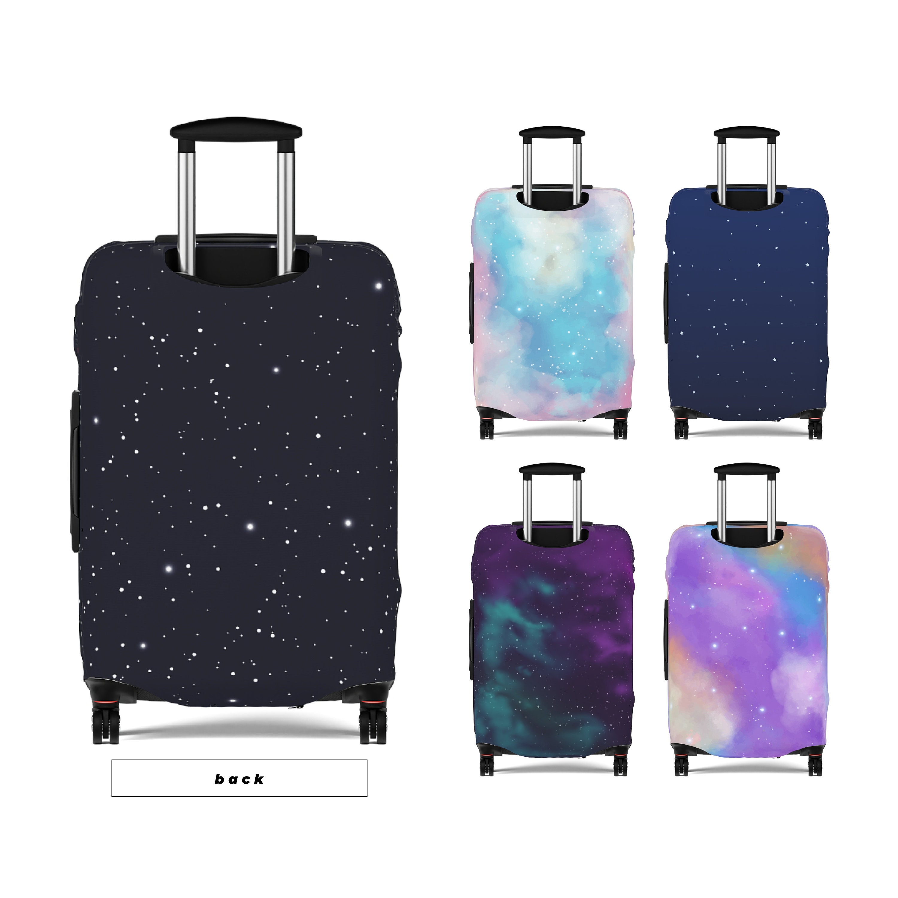 Suitcase Cover Luggage Protector Watercolor Space Galaxy Night Sky ...