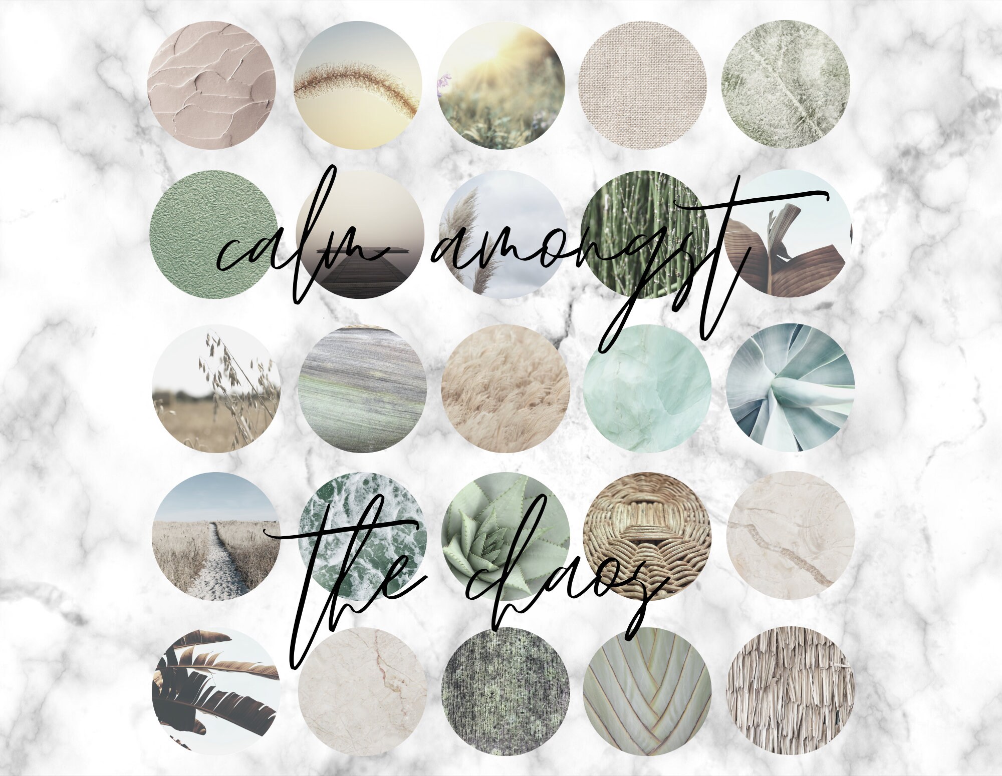 25 Themed Instagram Highlight Covers - "calm" - Etsy