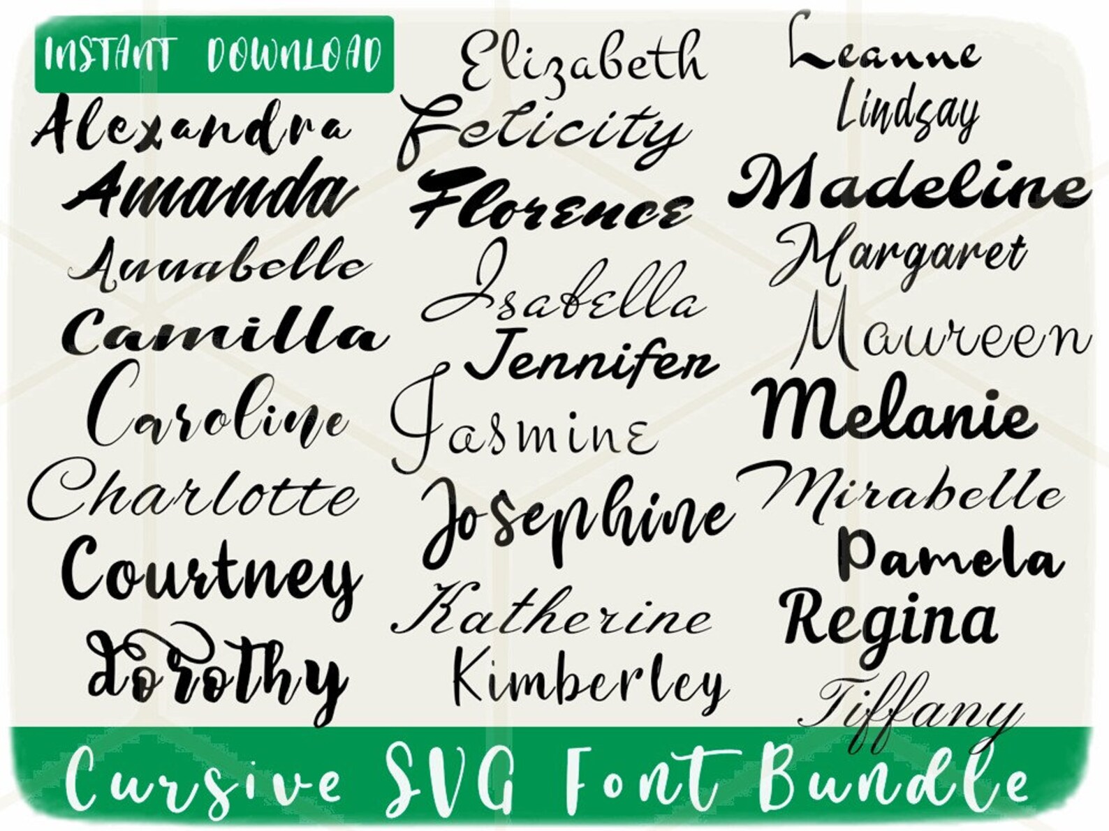 Cursive SVG Font Bundle Cricut font Silhouette cut file for | Etsy