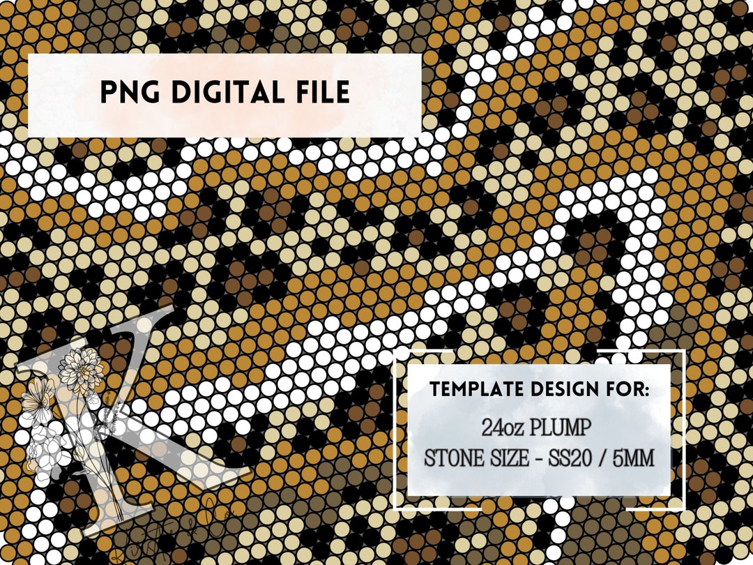 Gold Leopard Print Geode Rhinestone Template, Neutral Geode, Bedazzled ...