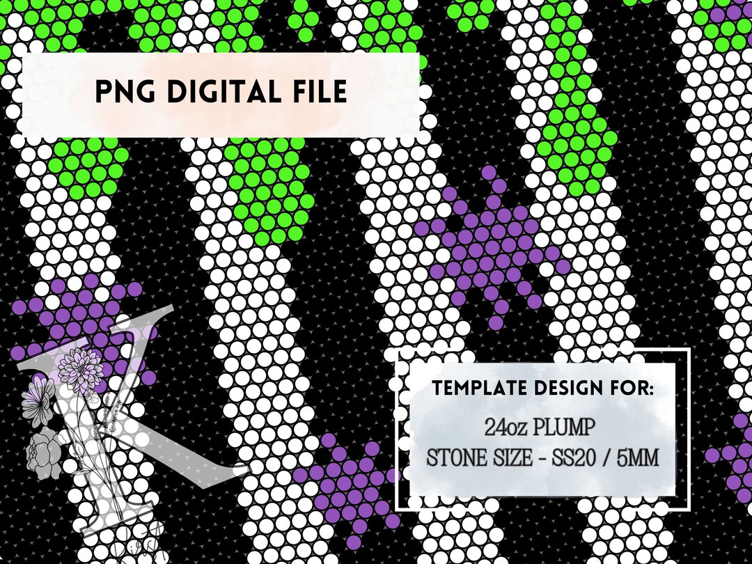 Neon Oozing Striped Rhinestone Template, Bug Tumbler, Neon Tumbler ...