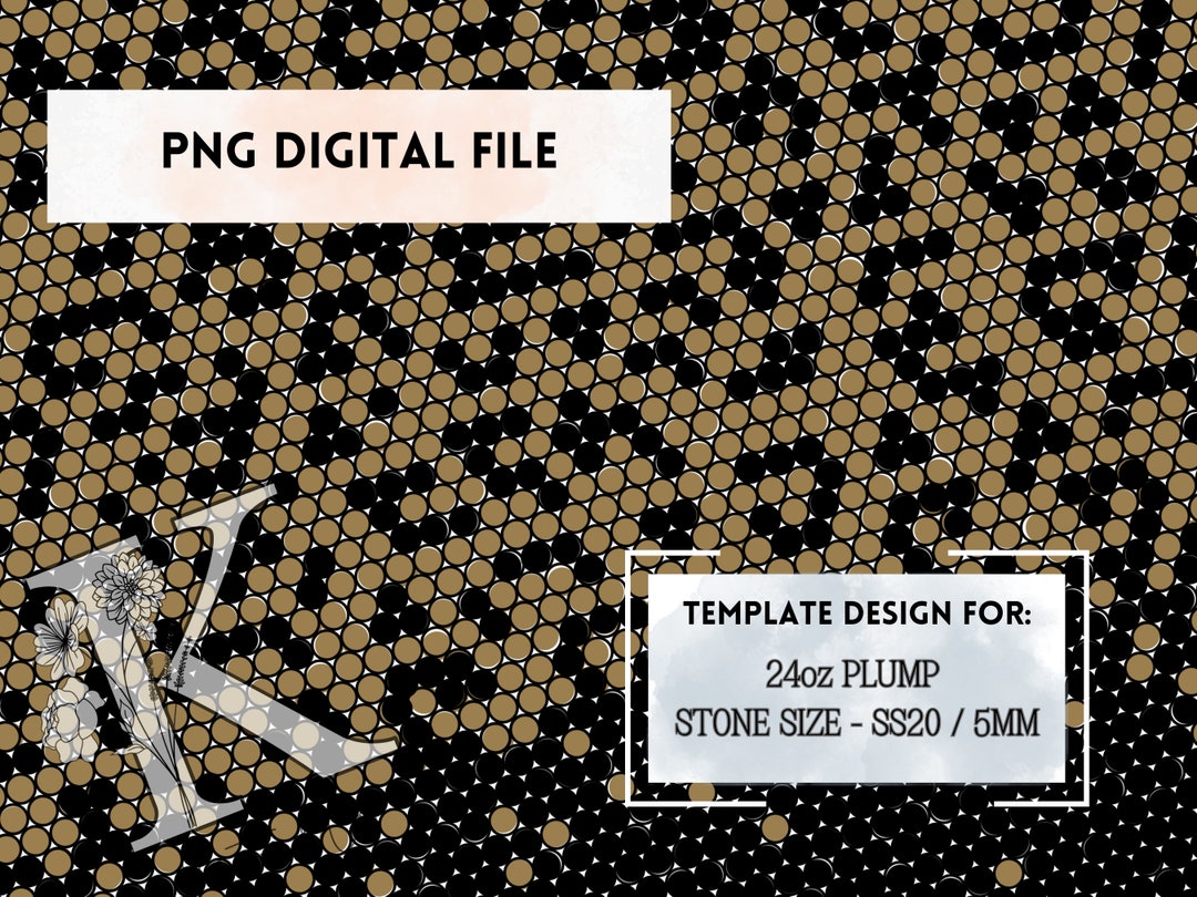 Gold Leopard Print Rhinestone Template, Leopard Ombre, Bedazzled Cup ...