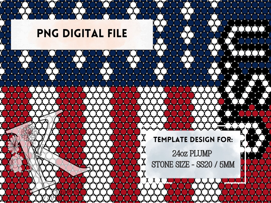 4th of July Rhinestone Template, Bedazzled American Flag Tumbler, USA ...