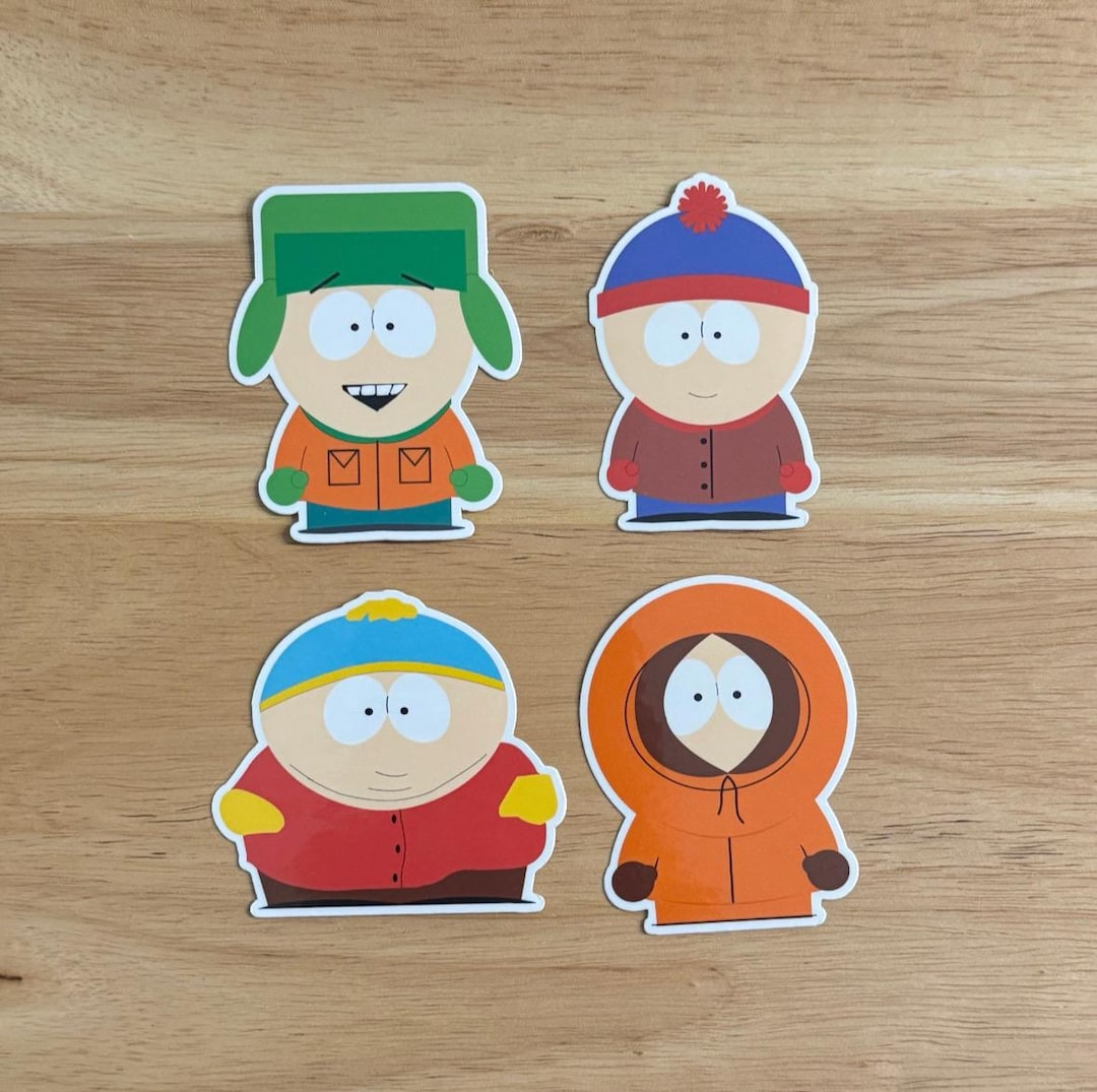Cartman, Kyle, Stan, and Kenny Die Cut Stickers - Etsy