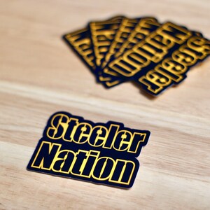 Steeler Nation Pittsburgh Football Die Cut Stickers - Etsy