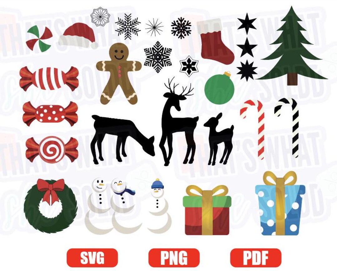 Holiday Graphics Pack Digital Download: SVG/PNG/PDF - Etsy