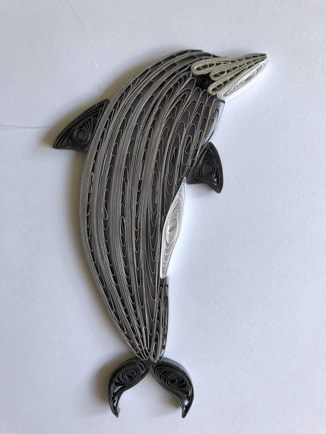 Quilled Gray Dolphin Ornament or Decoration - Etsy