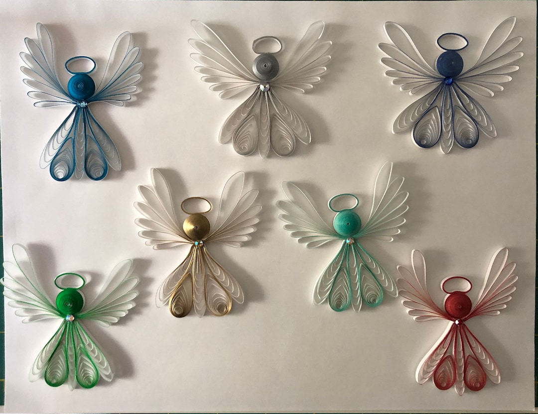 Quilled Angel Ornaments in 7 Different Colors - Etsy