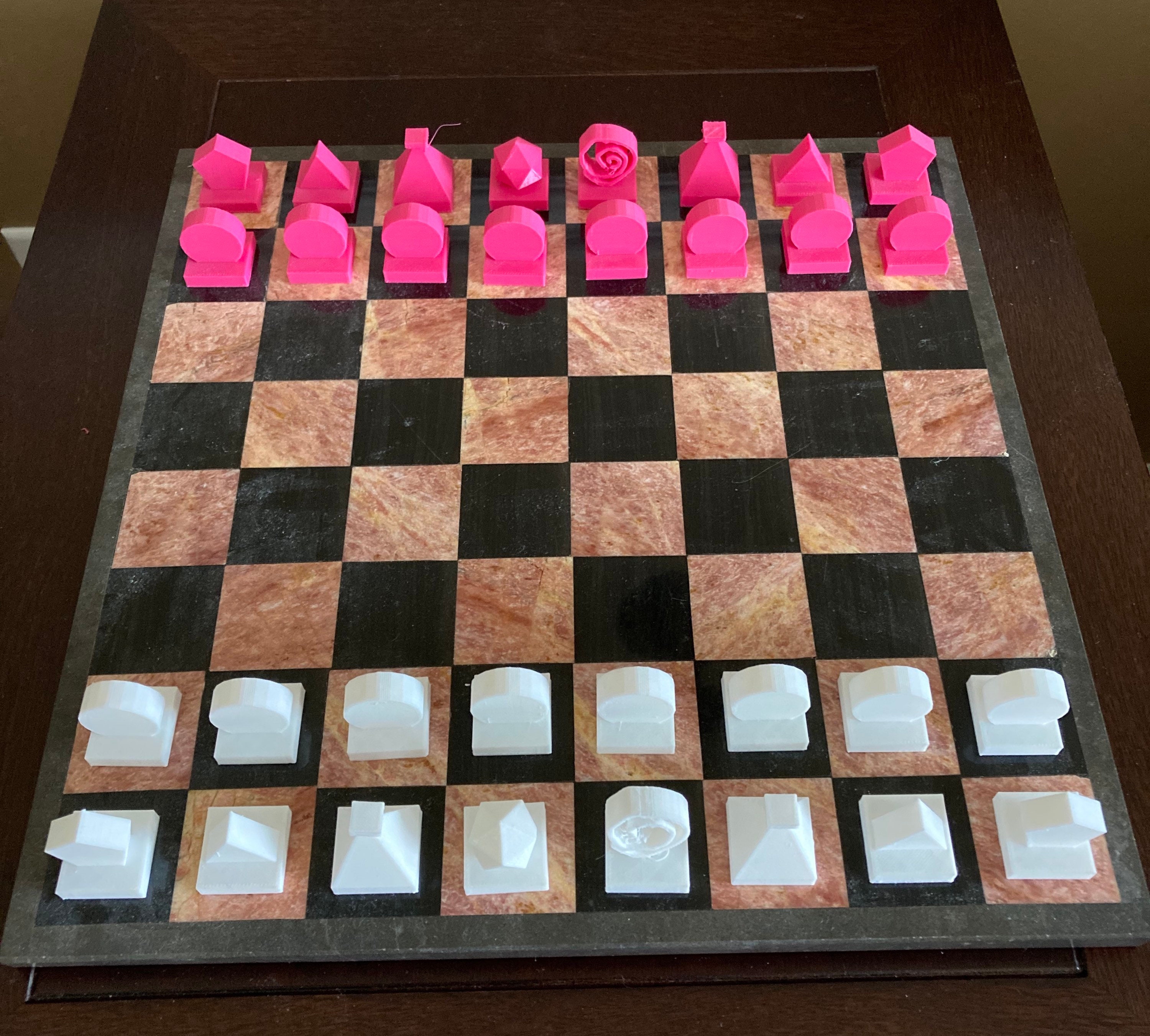 3D Printed Shape Chess Set - Etsy