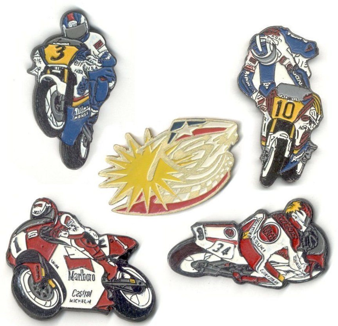 Enamel Pin Badge Motogp Motorcycle 500cc Gardner, Doohan, Kevin ...