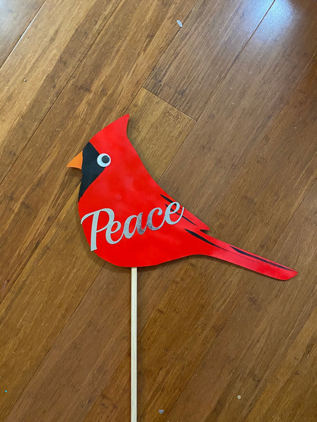Cardinal Garden Stake Peace Cardinal Door Hanger - Etsy