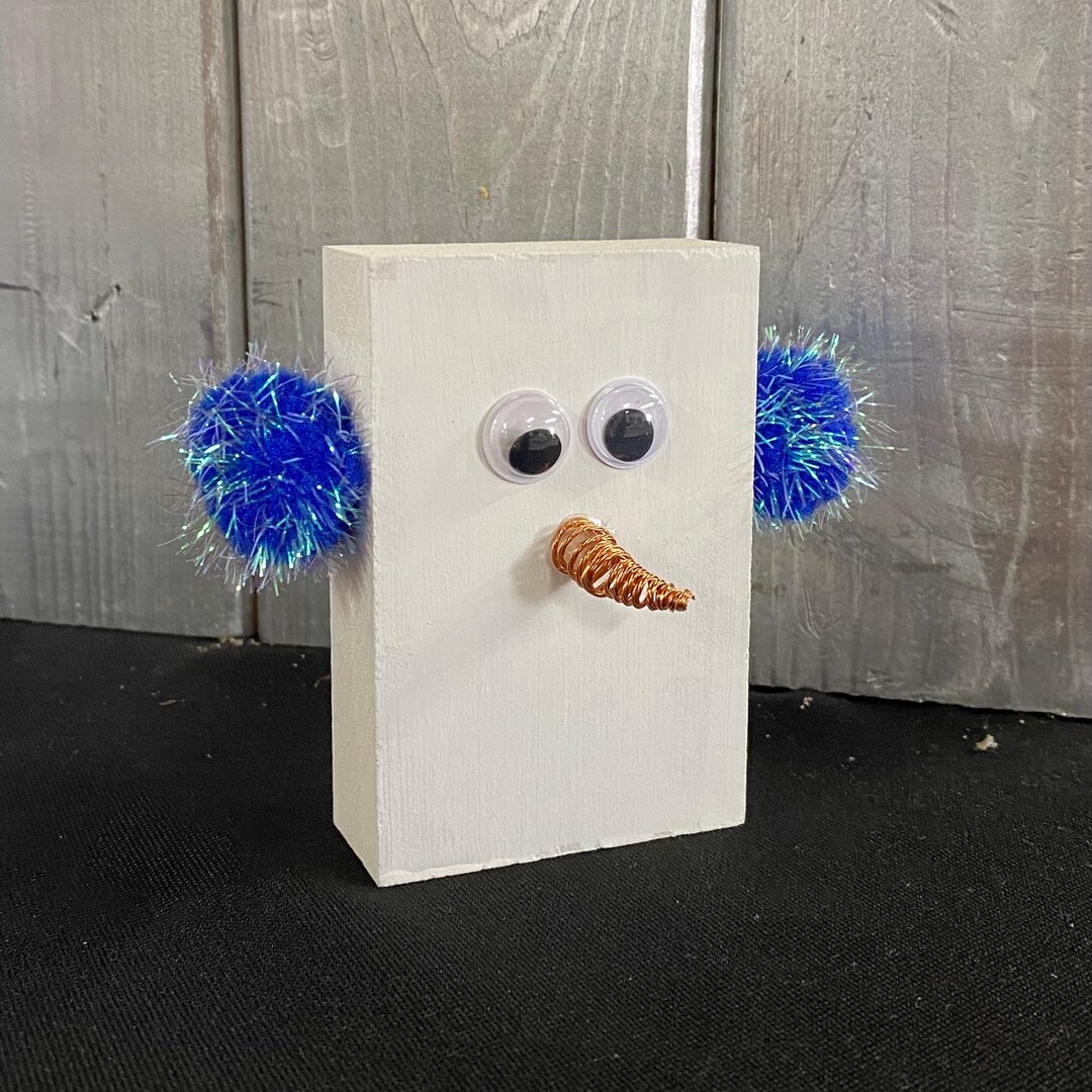 Snowman Snowblock Head Mantel Sitter Perfect for Holiday Gathering ...