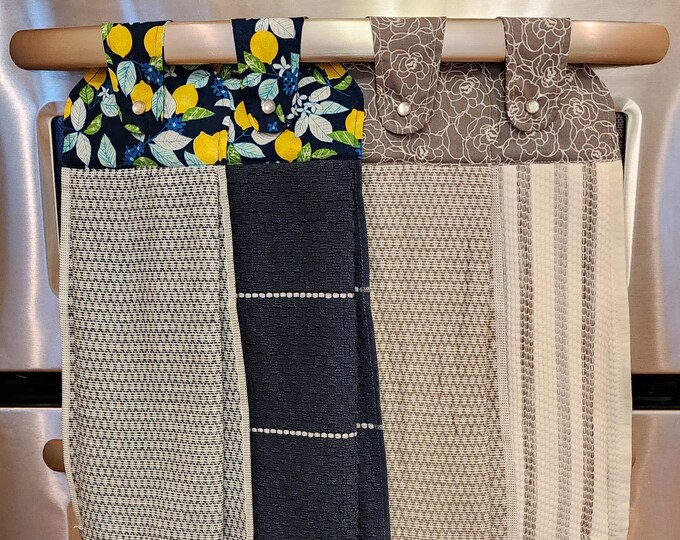 Cotton Hanging Kitchen Towel, With Snap Closure - Etsy