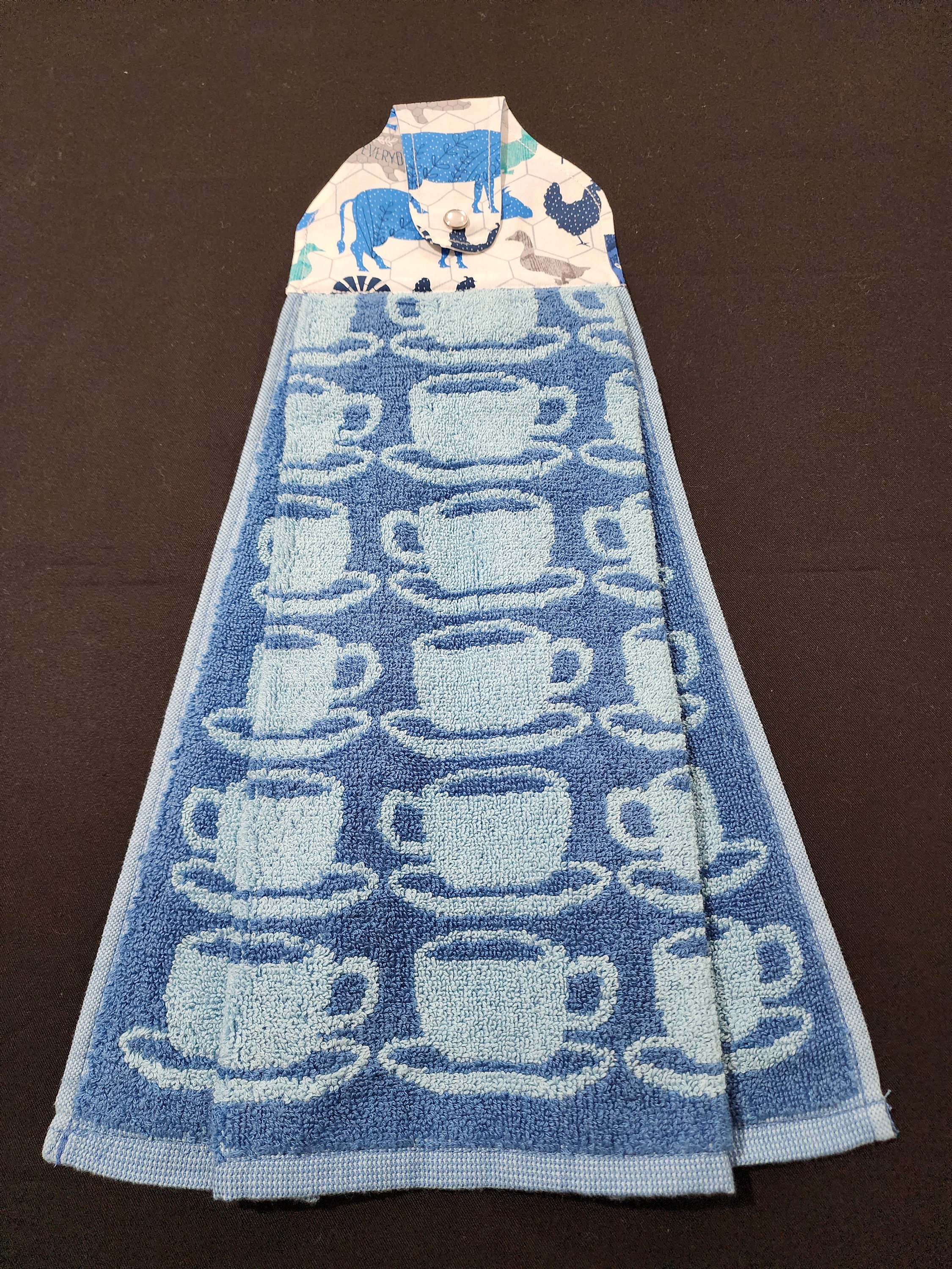 Cotton Hanging Kitchen Towel, With Snap Closure - Etsy