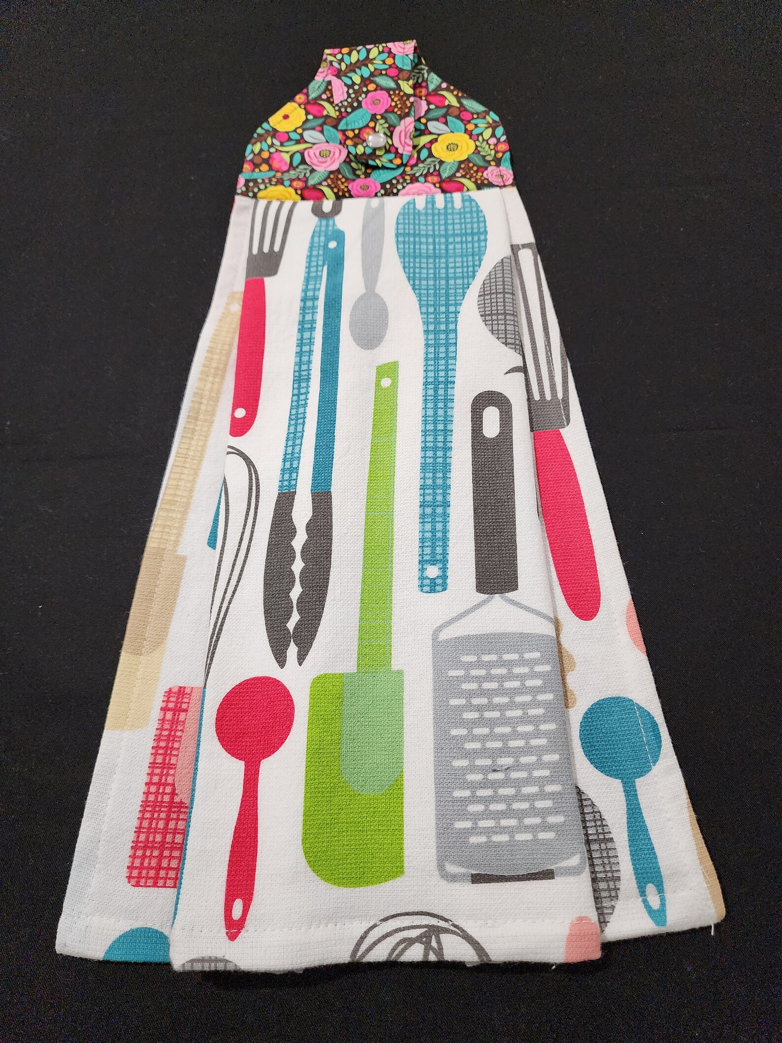 Cotton Hanging Kitchen Towel, With Snap Closure - Etsy