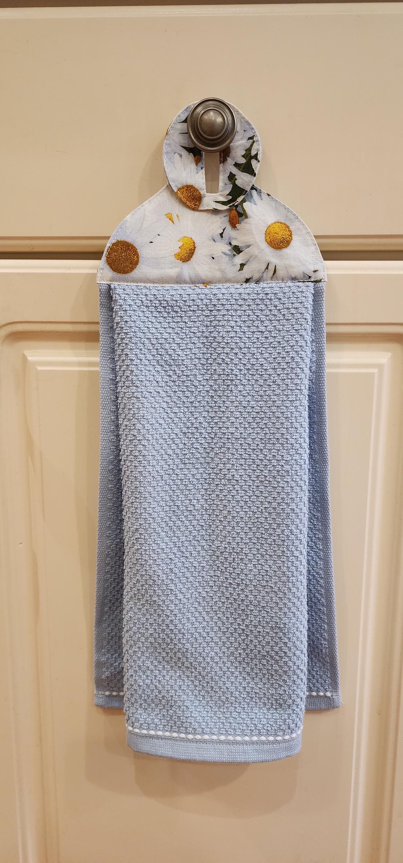 Hanging Kitchen Towel, Cotton Dish Towel With Button Hole - Etsy