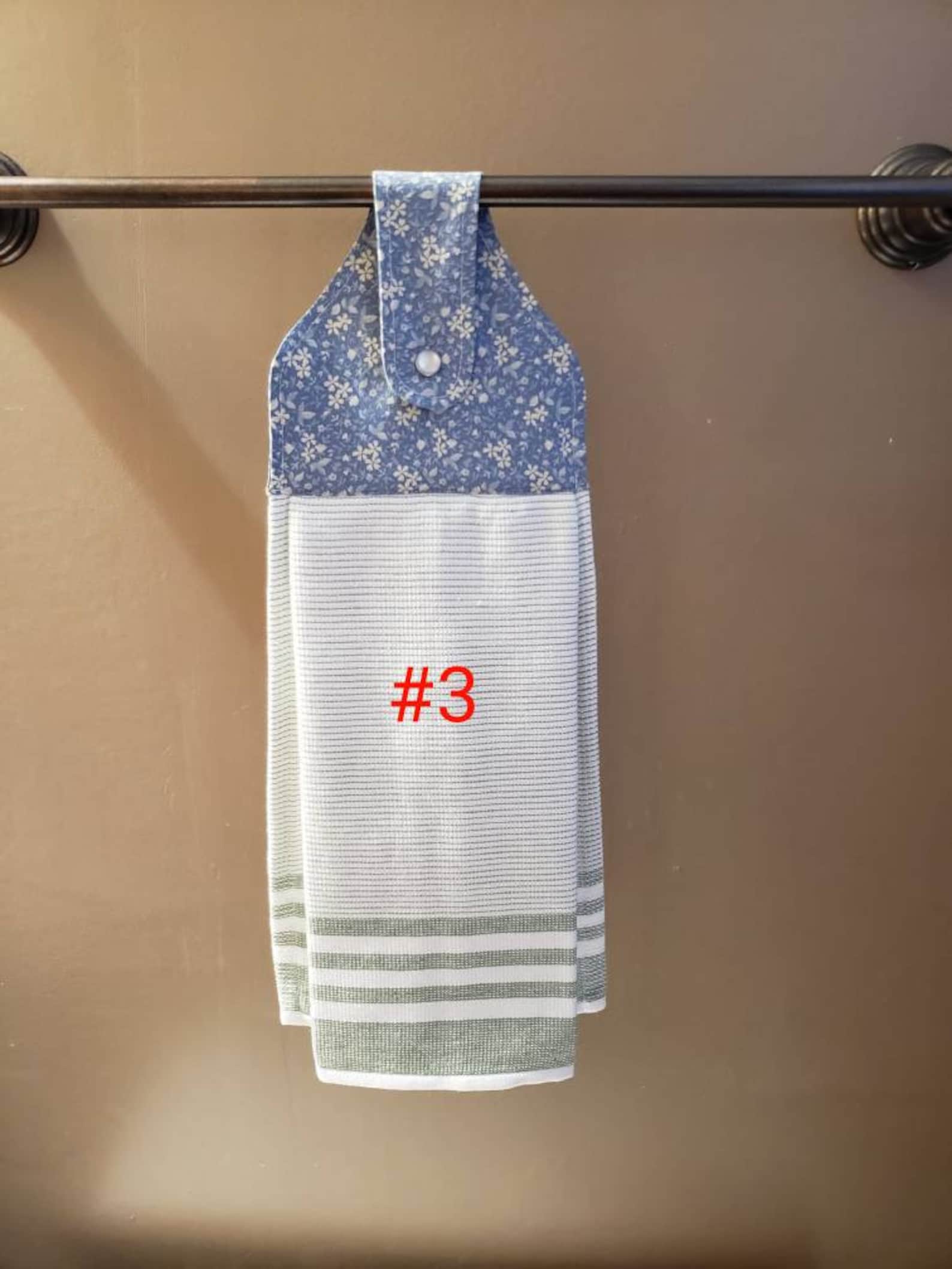 Hanging Kitchen Towel, 100% Cotton Dish Towel With Pearl Snap - Etsy