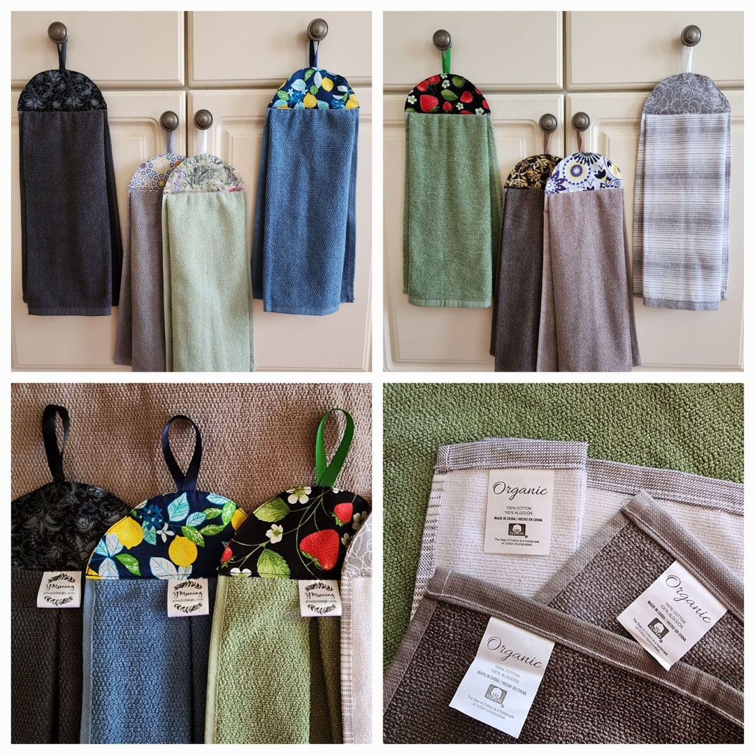 Organic Cotton Towels, Hanging Dish Towel, Kitchen Towel, Hand Towel ...