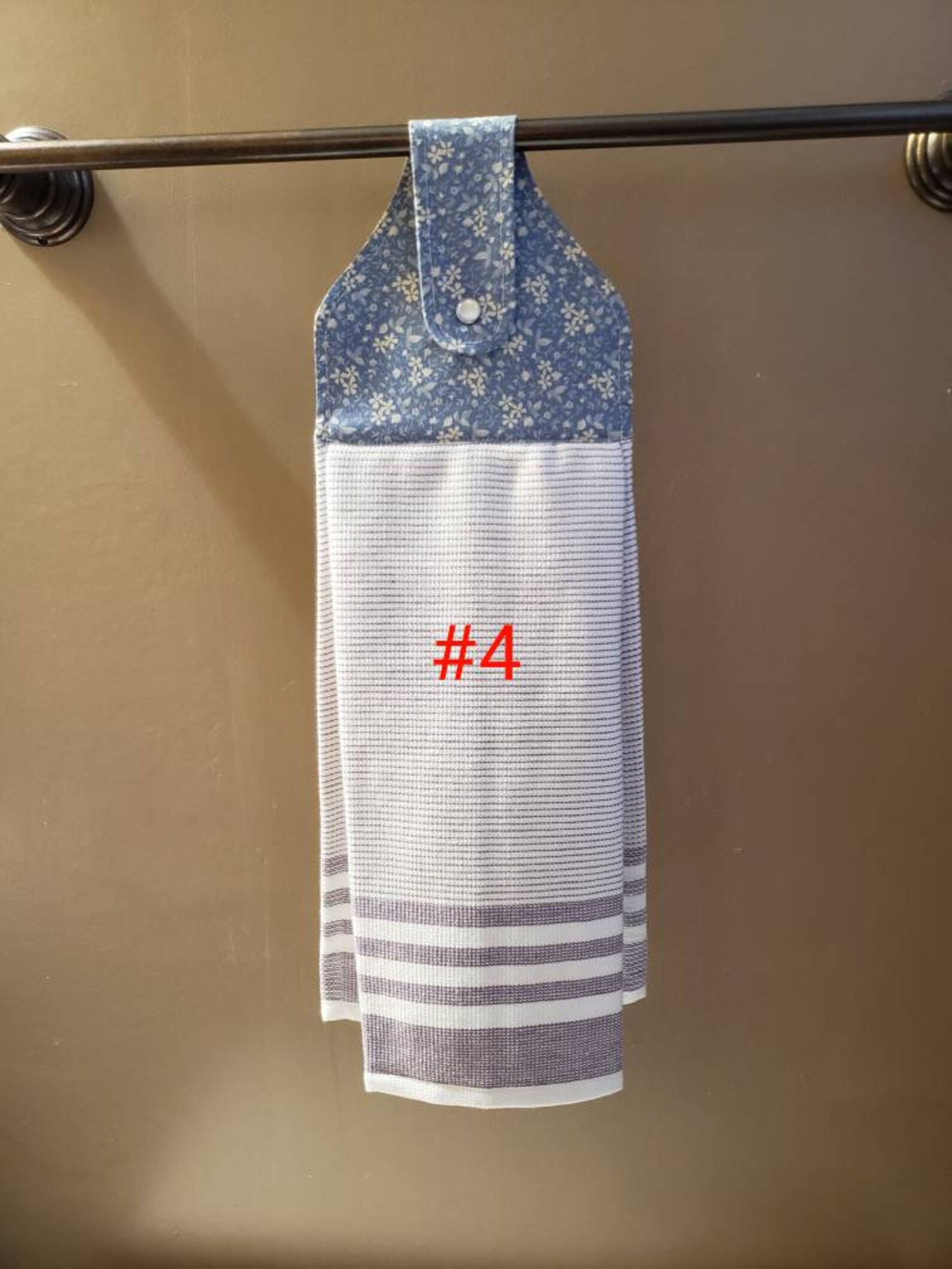 Hanging Kitchen Towel, 100% Cotton Dish Towel With Pearl Snap - Etsy