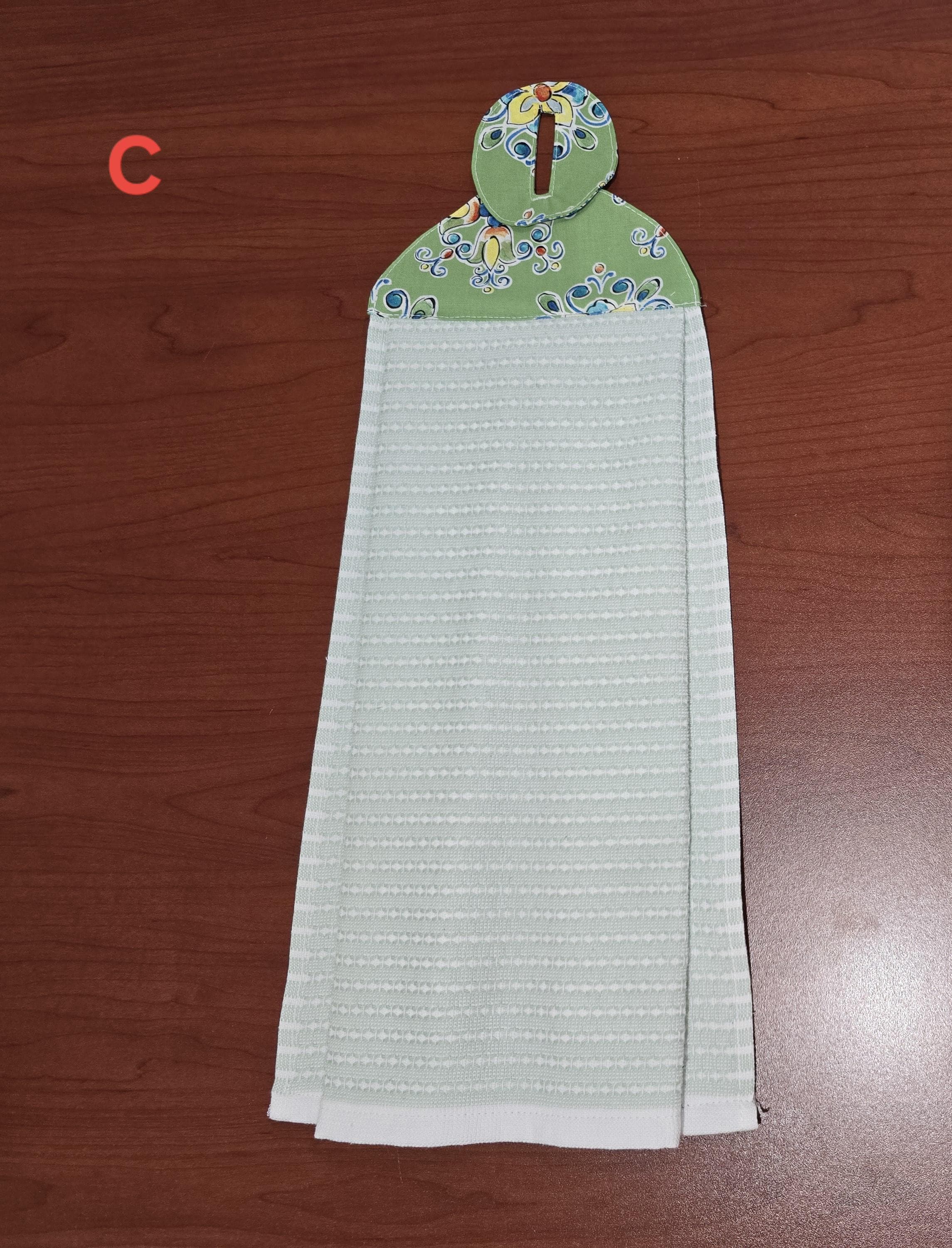 Hanging Cotton Hand Towel, With Button Hole: Kitchen Knob Towel - Etsy