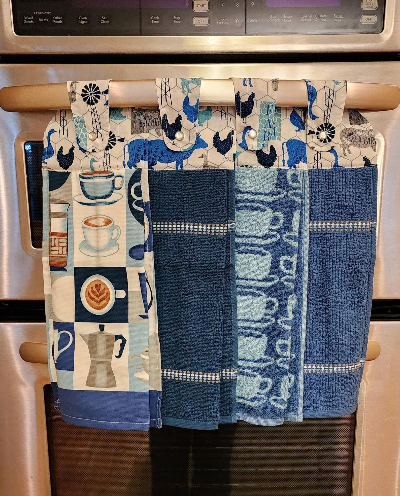 Cotton Hanging Kitchen Towel, With Snap Closure - Etsy