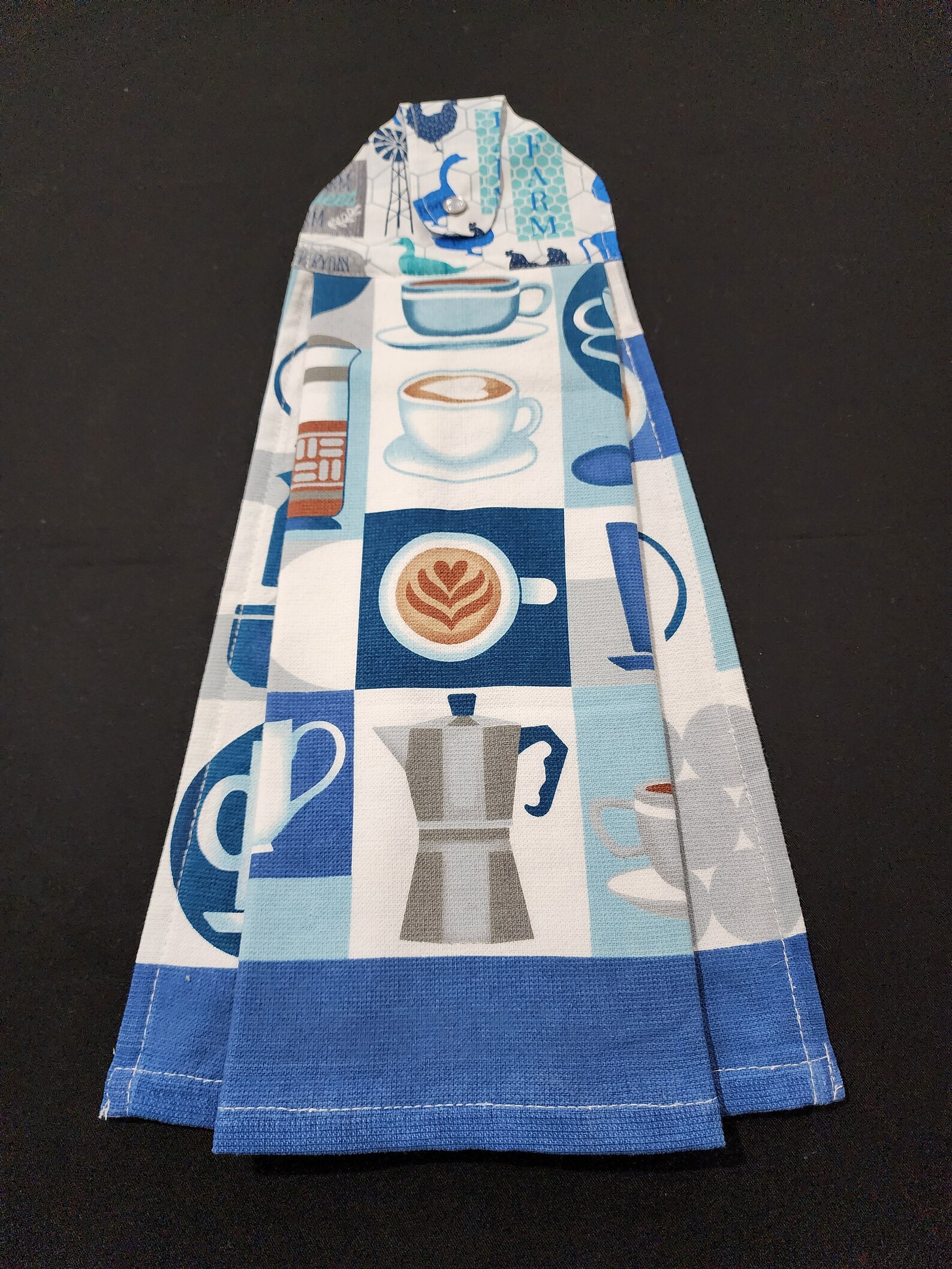 Cotton Hanging Kitchen Towel, With Snap Closure - Etsy