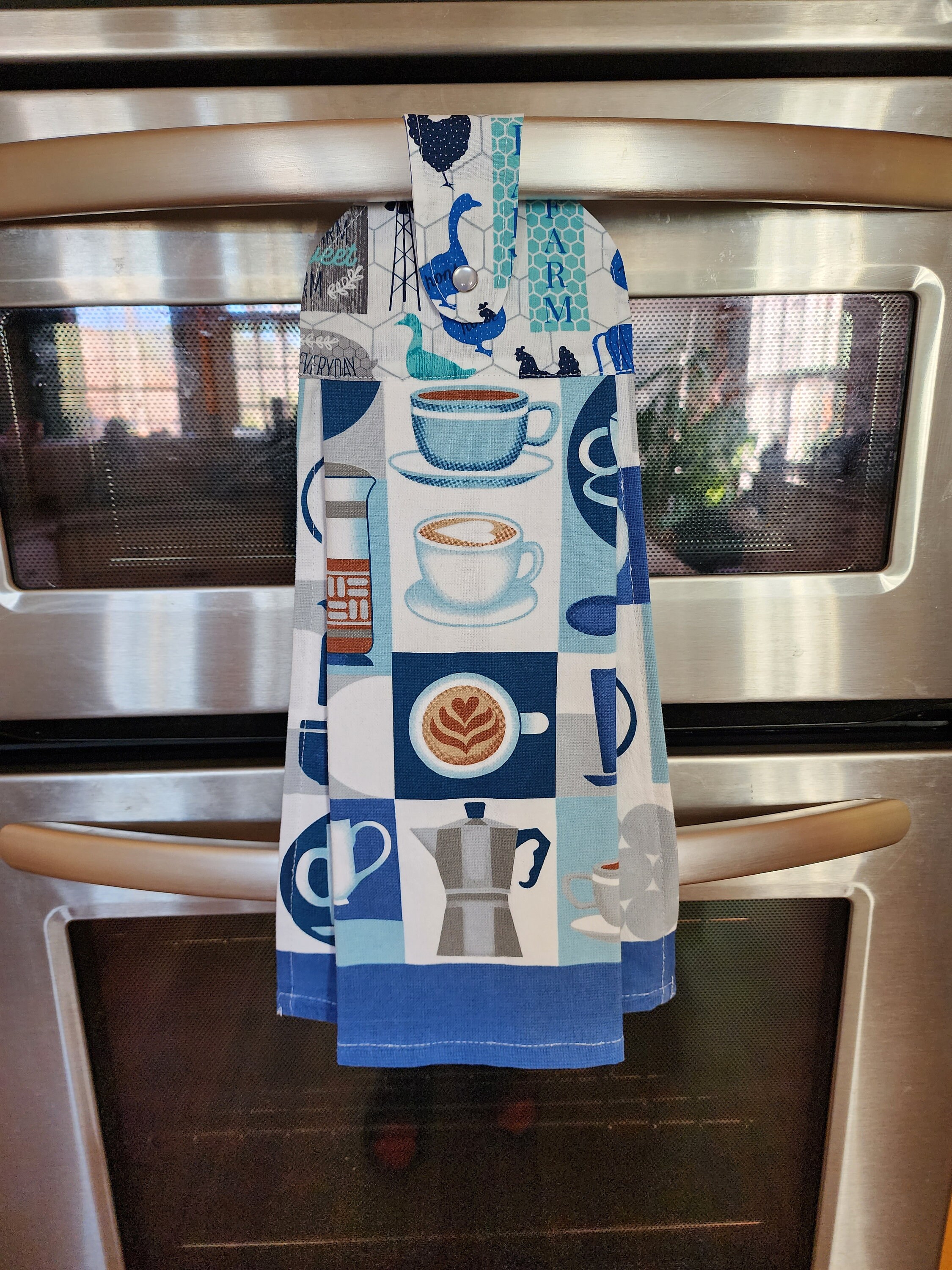 Cotton Hanging Kitchen Towel, With Snap Closure - Etsy